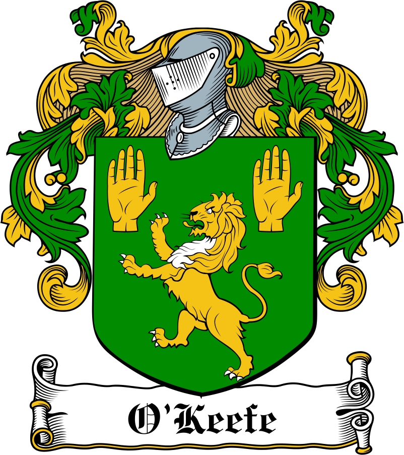 O‘Keefe Family Crest / Irish Coat of Arms Image Download - Tradebit