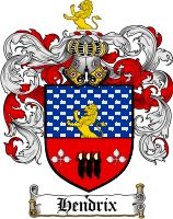 Hendrix Family Crest Hendrix Coat of Arms Digital Download - Tradebit