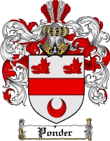 Ponder Family Crest Ponder Coat of Arms - Tradebit