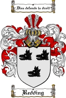 Redding Family Crest Redding Coat of Arms - Tradebit