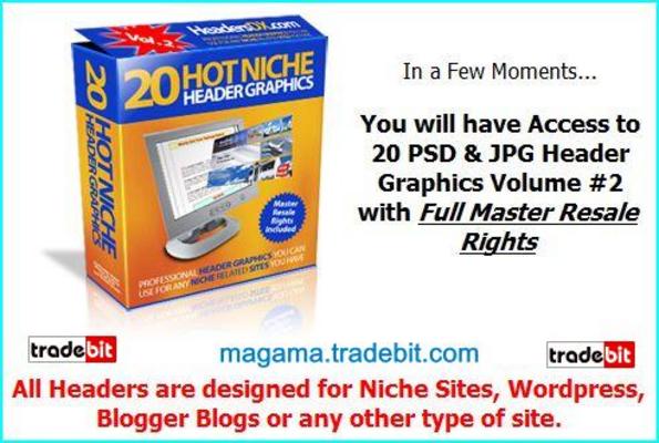 20 Header Package Volume 2 MRR - Tradebit