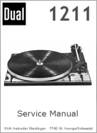 DUAL 1211 TURNTABLE SERVICE MANUAL / REPAIR MANUAL - Tradebit