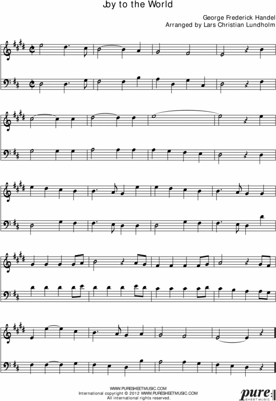 Joy to the World Pure Sheet Music Duet for Clarinet and Tuba, Arranged ...