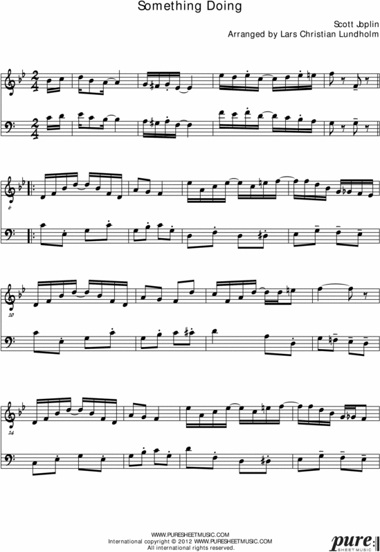 Something Doing Pure Sheet Music Duet for Trumpet and Tenor Saxophone, Arranged by Lars ...