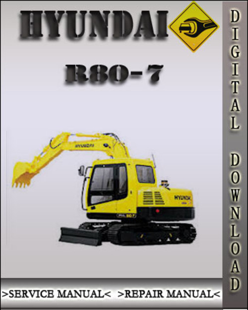 Hyundai R80-7 Crawler Excavator Factory Service Repair Manual - Tradebit