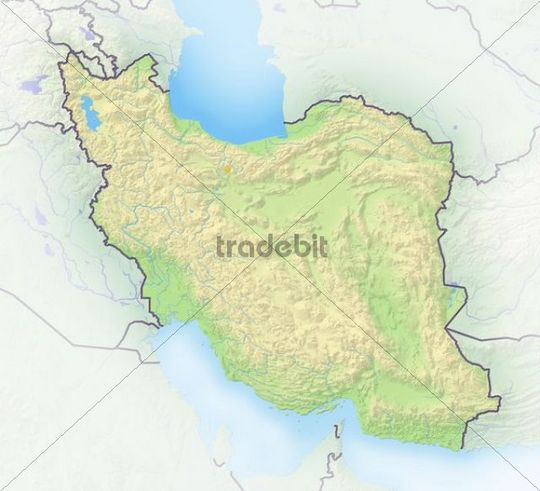 Iran Relief Map